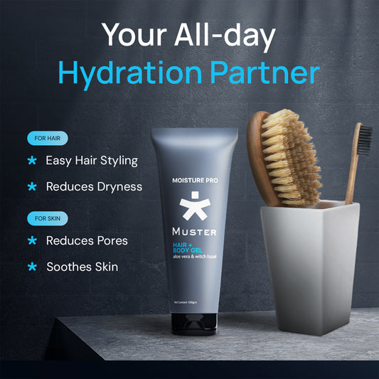 Body & Hair Gel for Men With Aloe Vera & Cactus Extracts | Muster Men