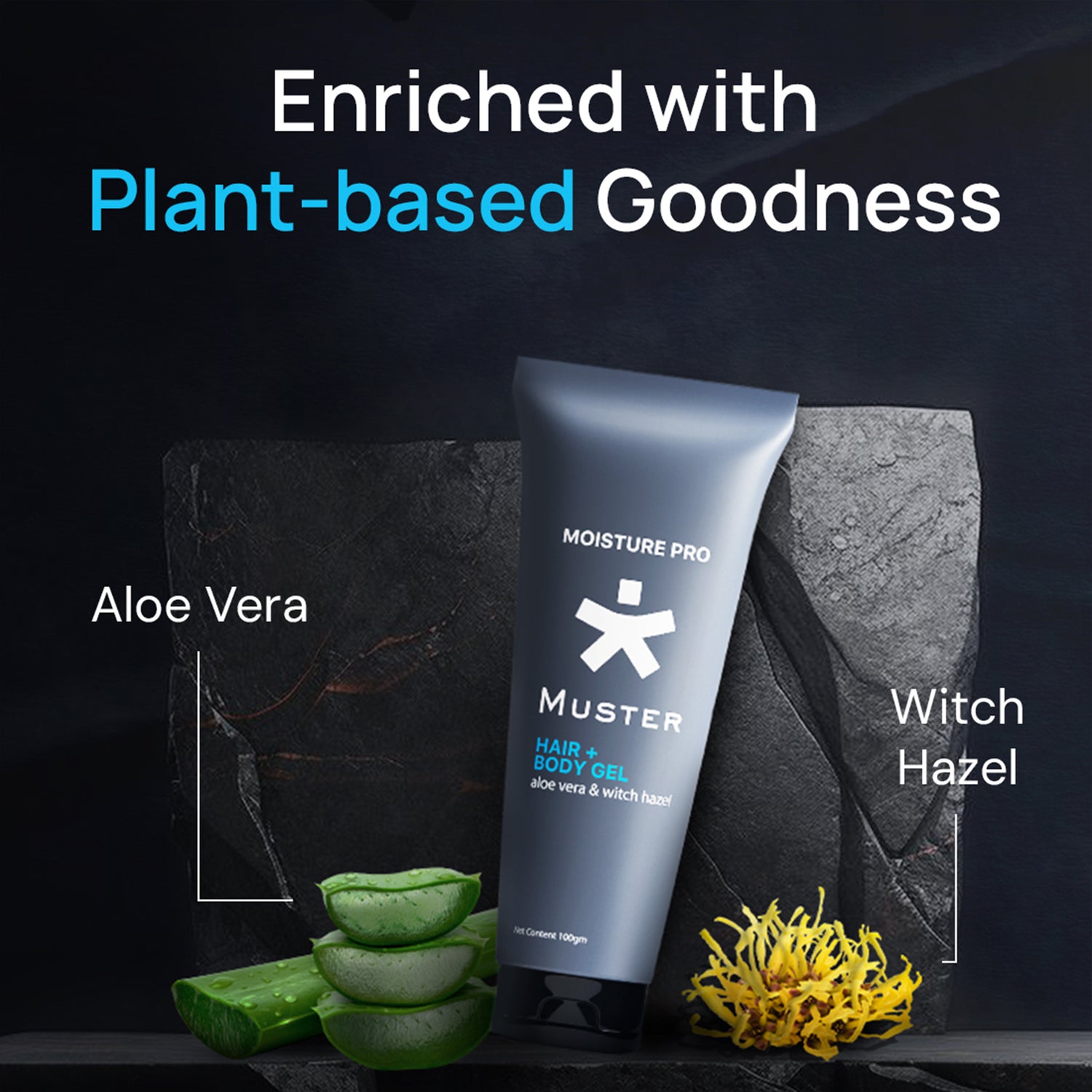 Body & Hair Gel for Men With Aloe Vera & Cactus Extracts | Muster Men