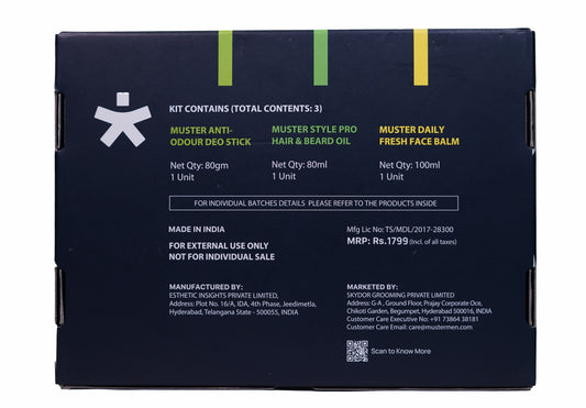 Daily Essentials Male Grooming Kit By Muster Men